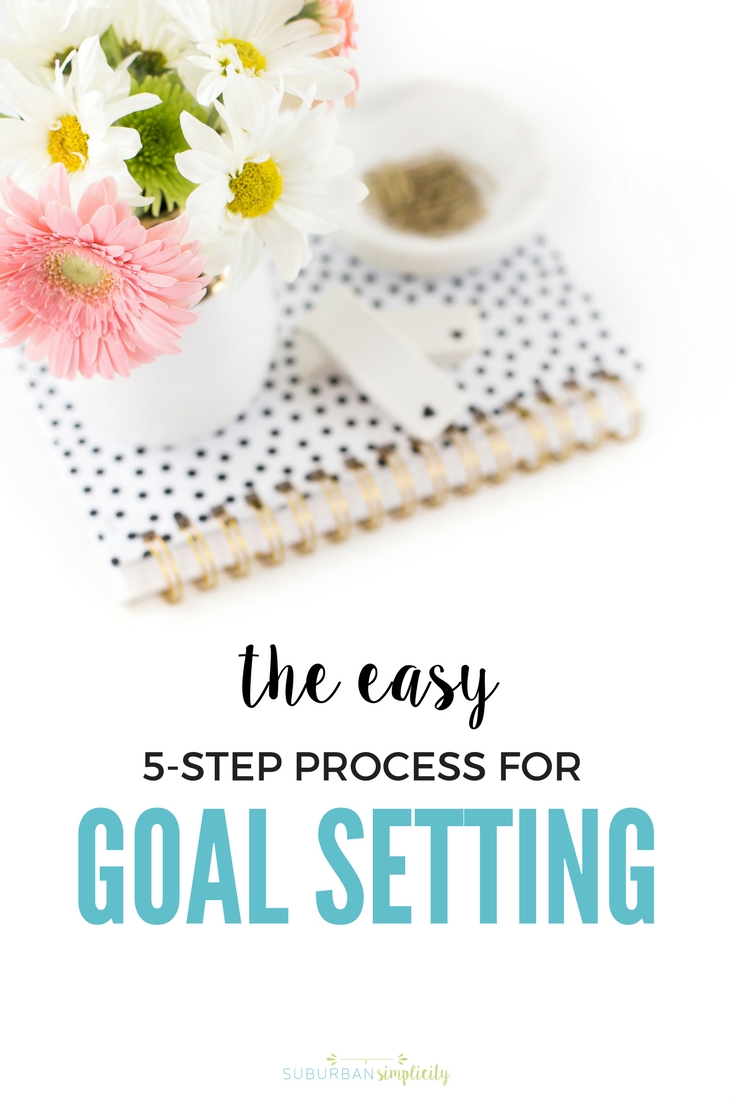Easy 5 Step Process for Goal Setting (free worksheet) - Suburban Simplicity