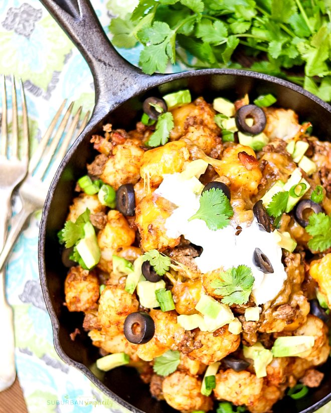 Loaded Tater Tot Nachos Appetizer Recipe - Suburban Simplicity