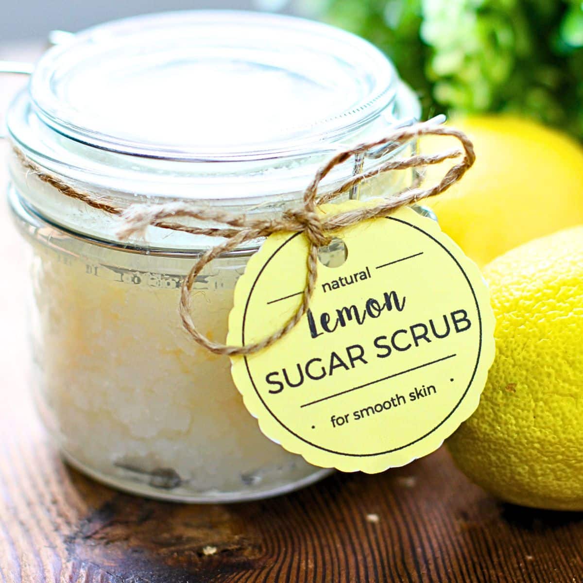DIY Lemon Sugar Scrub + Free Printable Labels - Suburban Simplicity