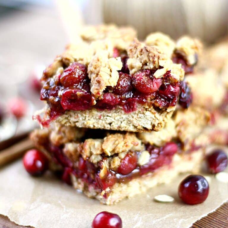 Easy Cranberry Oatmeal Bars (healthy) - Suburban Simplicity