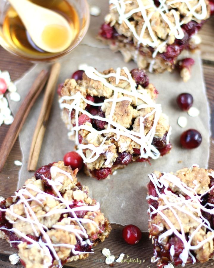 Easy Cranberry Oatmeal Bars (healthy) - Suburban Simplicity