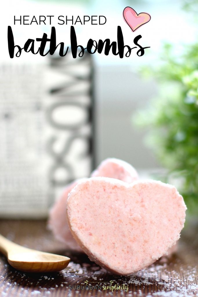 Easy Heart Shaped Bath Bombs DIY - Suburban Simplicity