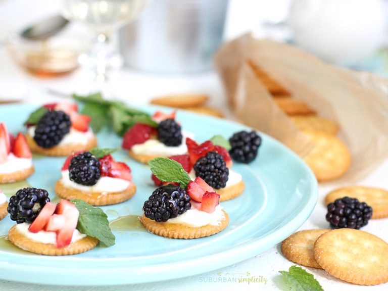 Easy Cream Cheese RITZ Cracker Appetizers - Suburban Simplicity