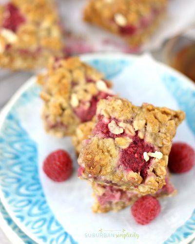 Easy Raspberry Oatmeal Bars Recipe - Suburban Simplicity