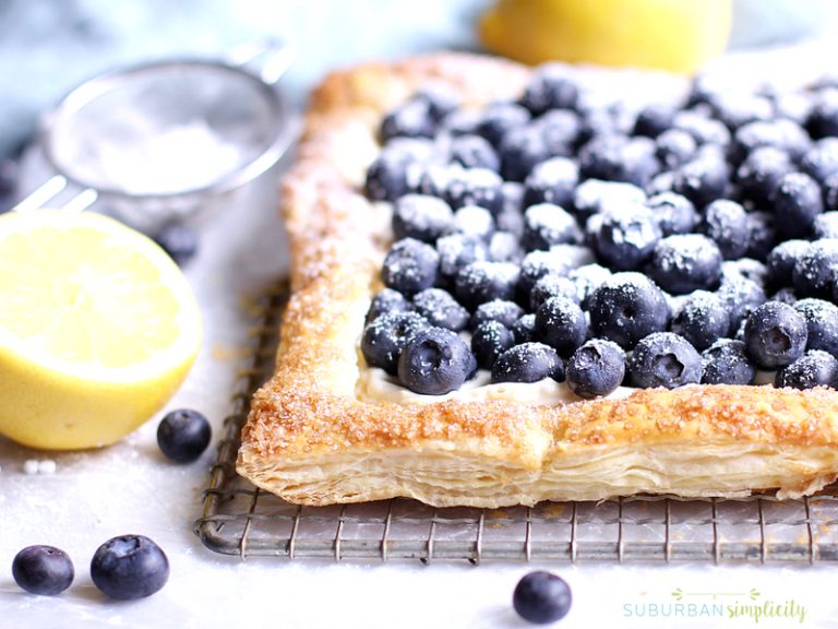 Heavenly Blueberry Tart with Puff Pastry - Suburban Simplicity