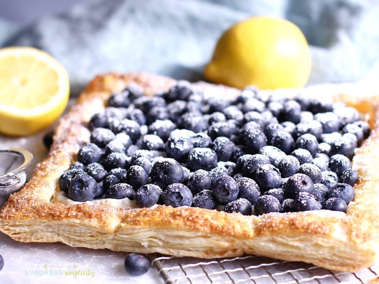 Heavenly Blueberry Tart with Puff Pastry - Suburban Simplicity