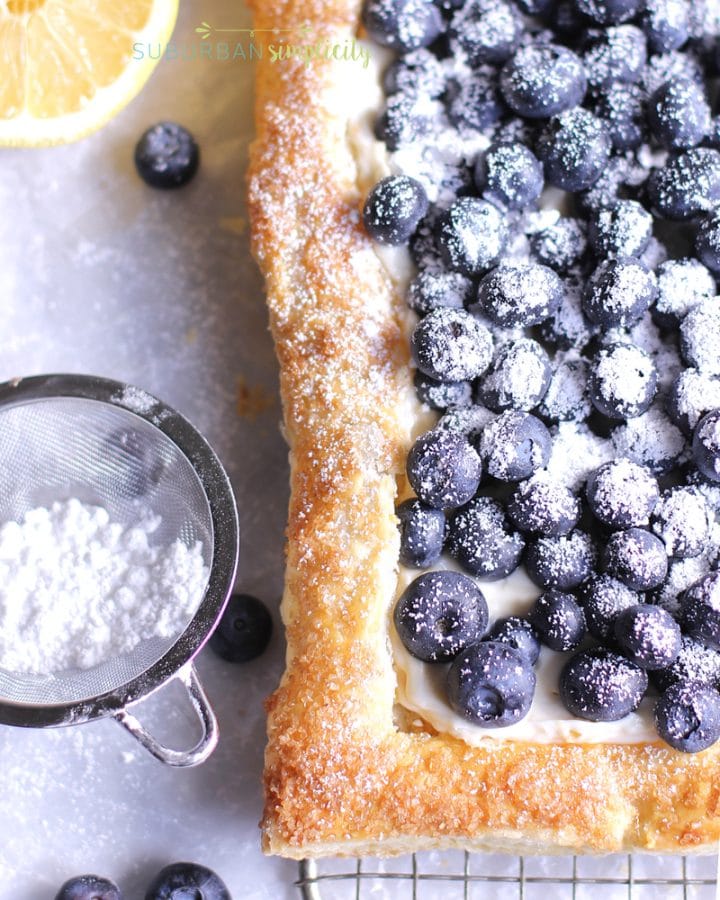 Heavenly Blueberry Tart with Puff Pastry - Suburban Simplicity