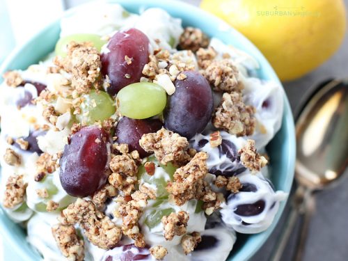 Easy Creamy Grape Salad - Suburban Simplicity