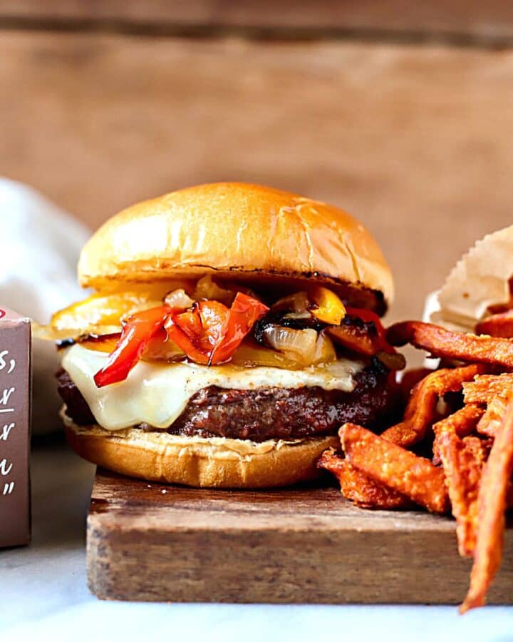 Philly Cheesesteak Burger - Suburban Simplicity