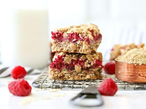 Easy Raspberry Oatmeal Bars Recipe - Suburban Simplicity