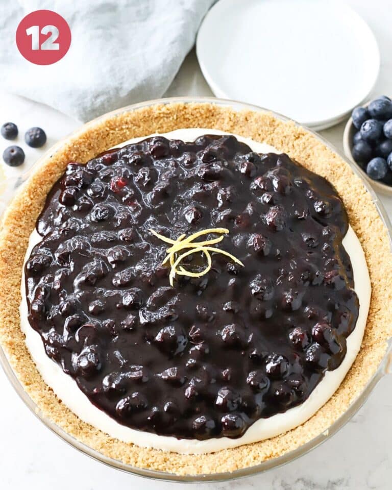 No-Bake Blueberry Cream Cheese Pie Recipe - Suburban Simplicity
