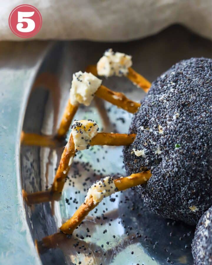 Spooky Spider Cheese Ball for Halloween - Suburban Simplicity