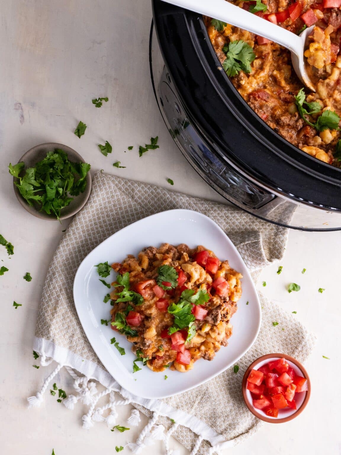 Slow Cooker Ground Beef Casserole Recipe - Suburban Simplicity