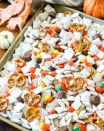 Easy Halloween Chex Mix Snack Recipe - Suburban Simplicity