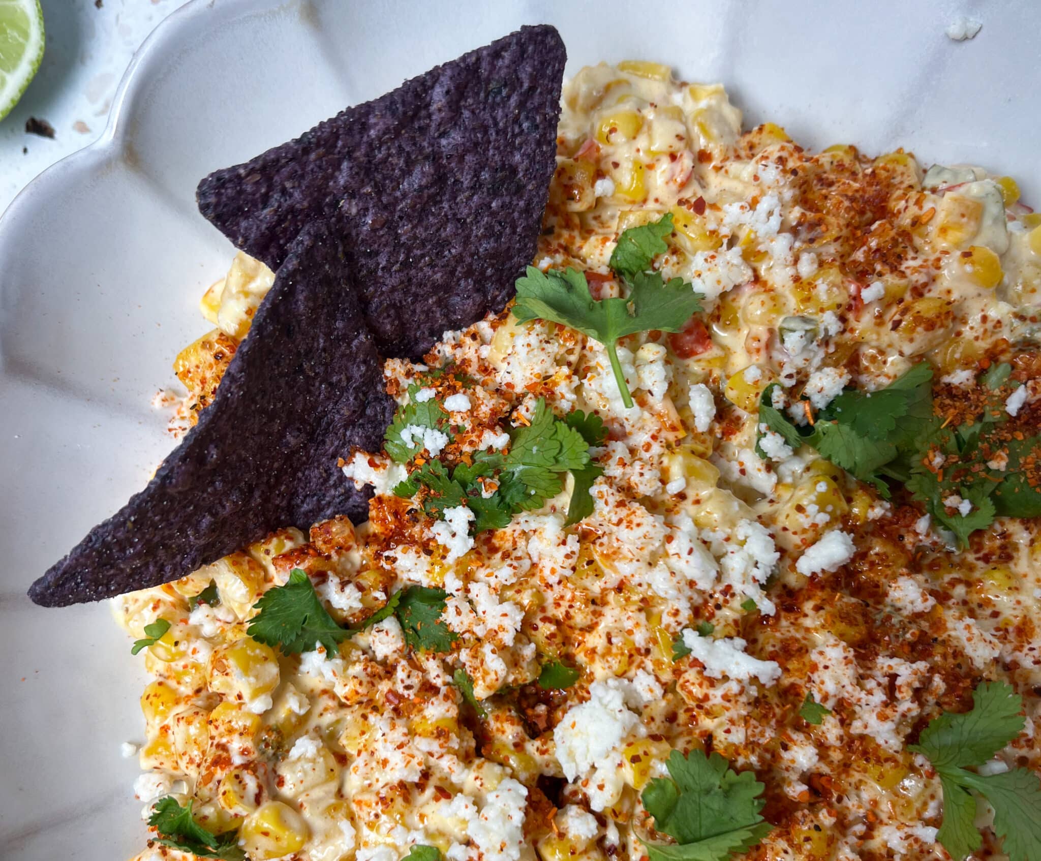 How To Make Roasted Elote Corn Dip (Video) - Suburban Simplicity