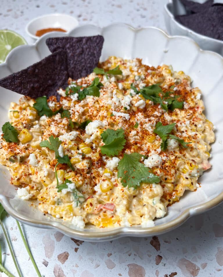 How To Make Roasted Elote Corn Dip (Video) - Suburban Simplicity