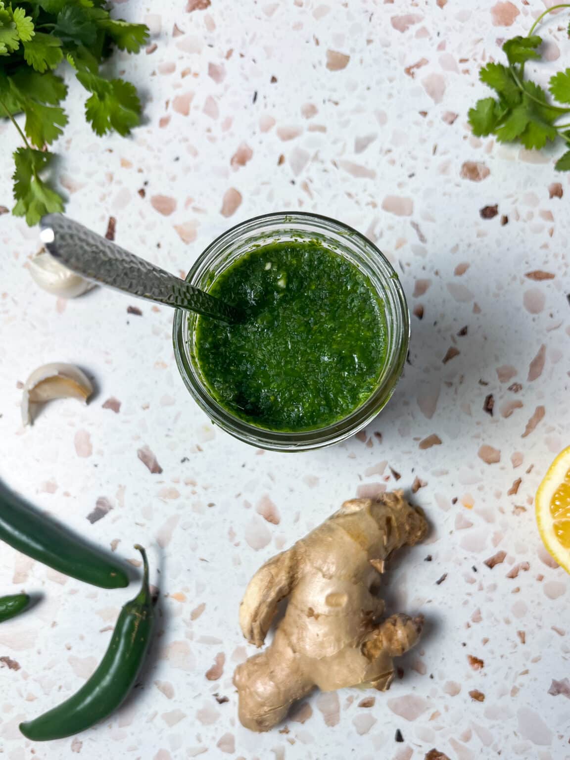 Refreshing Cilantro and Mint Green Chutney - Suburban Simplicity